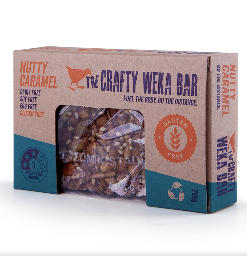 The Crafty Weka Snack Bar Nutty Caramel Gluten Free 70g - Petworkz